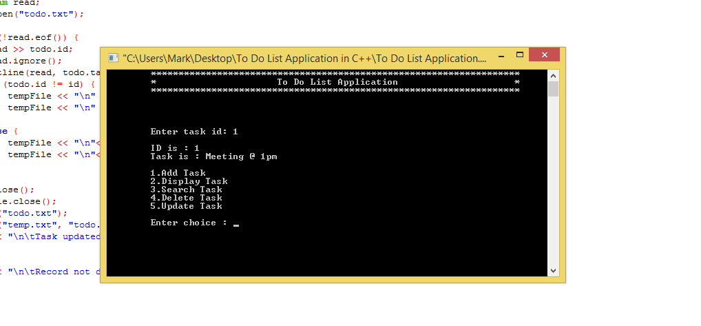 To Do List Application In C Free Source Code Sourcecodester